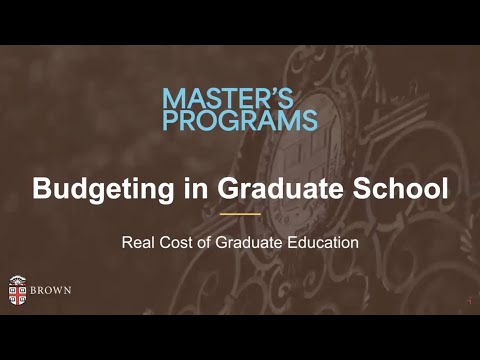 Belong at Brown: Budgeting in Graduate School | September 26, 2024