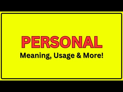 Meaning of Personal | Pronunciation of Personal | Personal In a Sentence