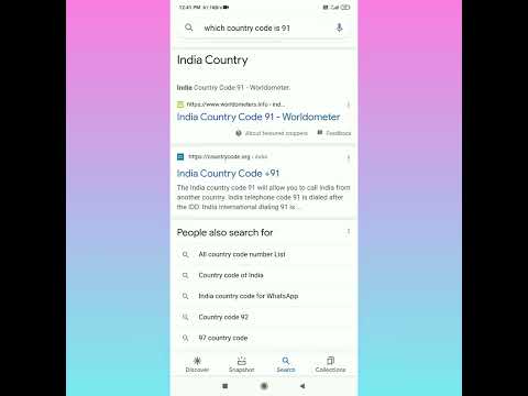 which country code is 91
