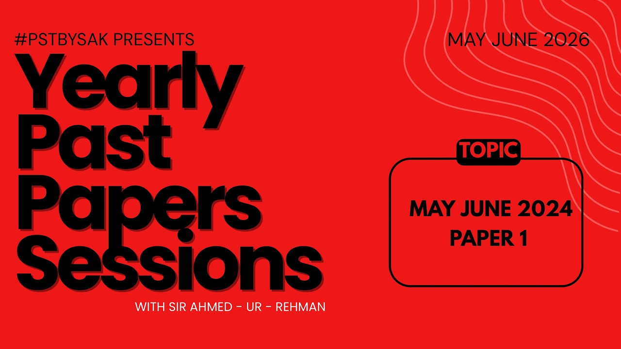 May June 24 P1 (History) Solved | Olevel Pakistan Studies | 2059/01 | Ahmed-ur-rehman khan