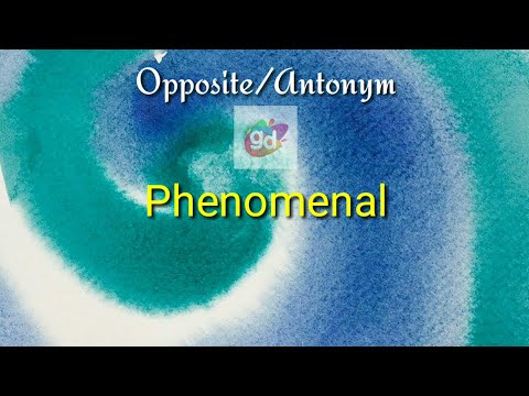 Phenomenal Opposite/Antonym||Googul Dictionary||