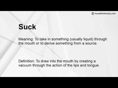Suck Meaning