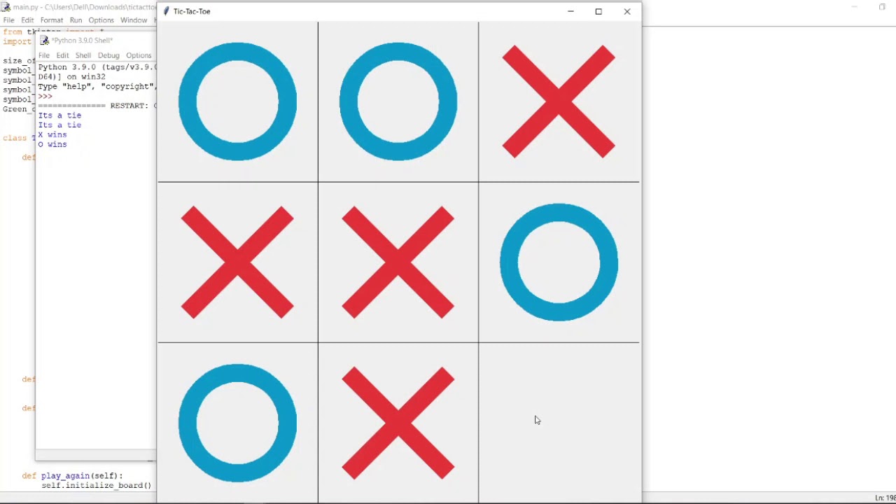 Tic Tac Toe In GUI PYTHON With Source Code | Source Code & Projects