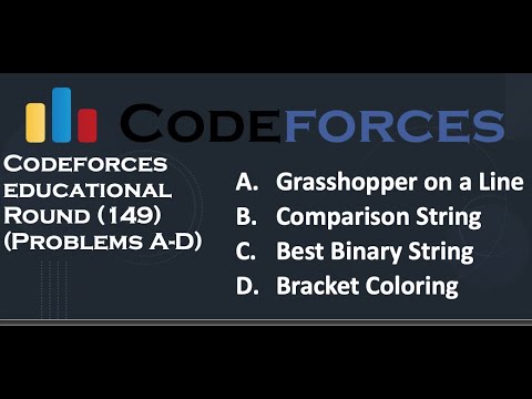 Codeforces Educational round 149 | D. Bracket Coloring | C. Best Binary String |B. Comparison String