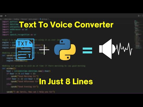 How to make Text To Speech Converter using Python