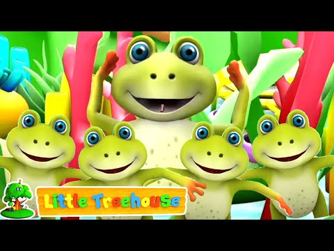 Lima kecil katak | Video edukasi anak | Kartun untuk anak | Little Treehouse | Lagu anak indonesia