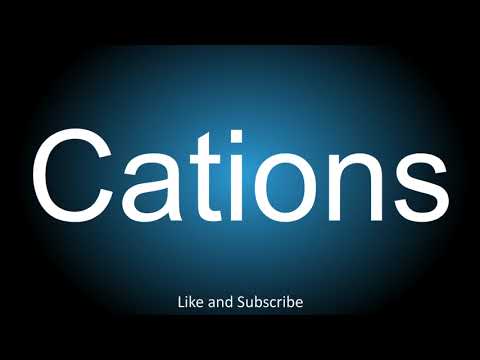 How to correctly pronounce - Cations.