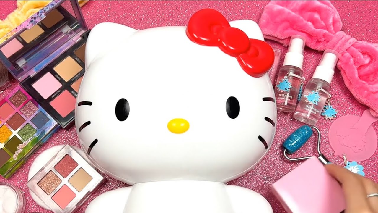 Hello Kitty Glow ASMR Skincare & Makeup for a Relaxing Transformation ✨