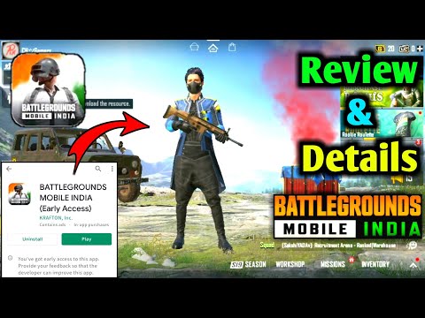 (BGMI) Battlegrounds Mobile India First Review & Gameplay | PUBG India all details | PUBG India Size
