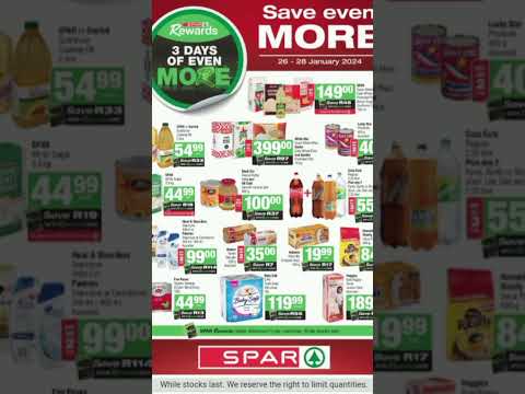 Spar 3 days only specials 26 - 28 January 2024 #grocerydeals #groceriesonabudget #foodspecials