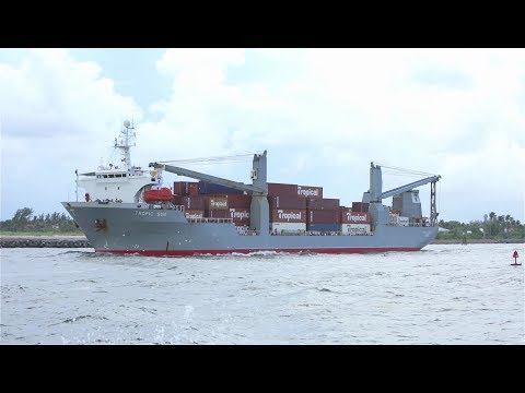 TROPIC SUN Container Ship / Departs Palm Beach