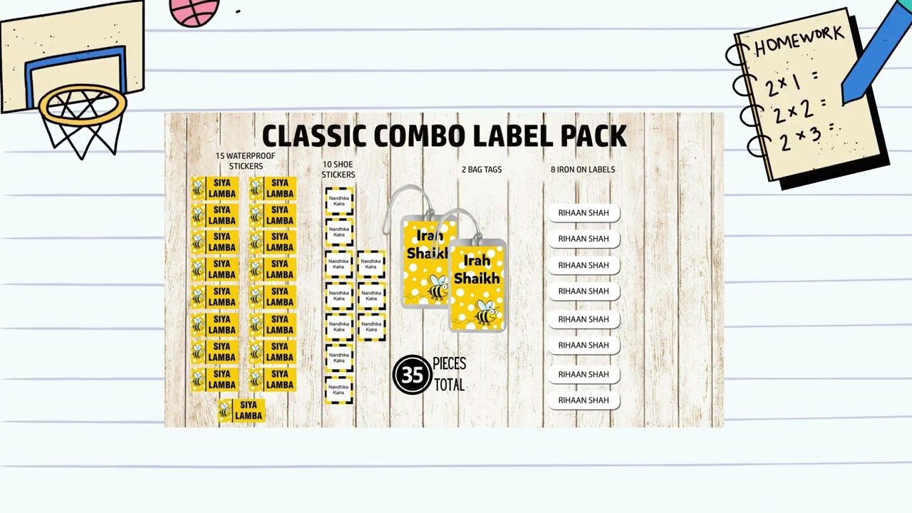 Personalized School Labels Value Packs by Chatterbox Labels