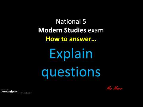 Explain questions – Belmont Modern Studies