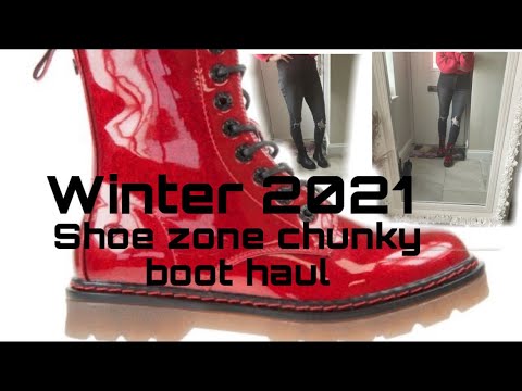 Shoe zone chunky boot try on ….11 November 2021
