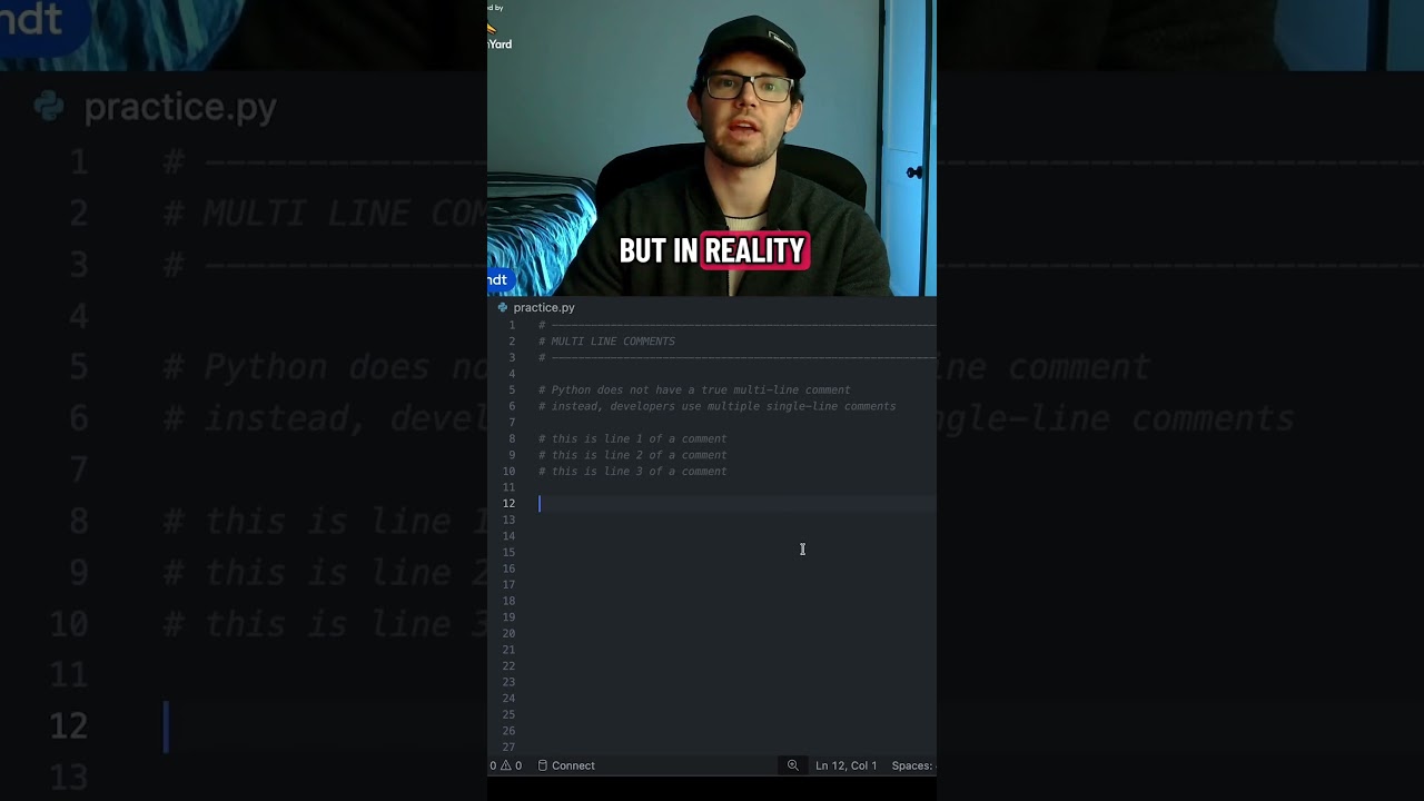 Python Basics — Comments & Multiline Comments