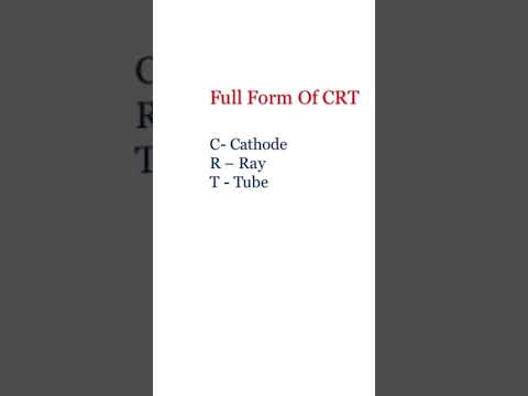 CRT Ka Full Form/Full Form Of CRT/CRT Full Form