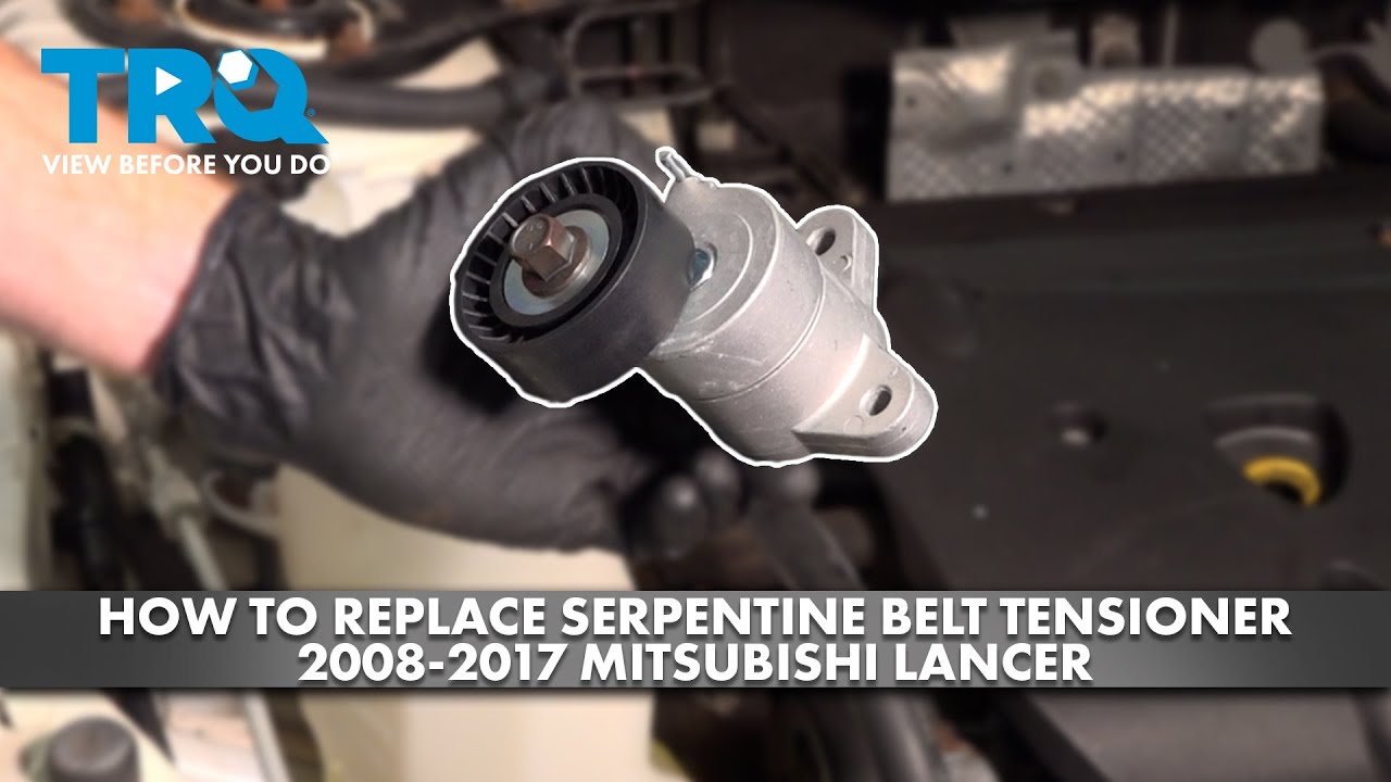 How to Replace Accessory Drive Belt Tensioner 2008-2017 Mitsubishi Lancer 2.4L L4