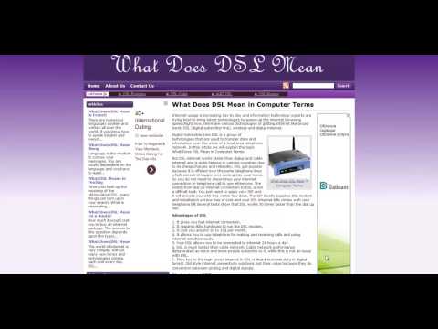 What Does DSL Mean in French, in Computers, in Texting and more...