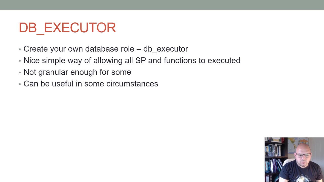 Create a DB_Executor Role in SQL Server