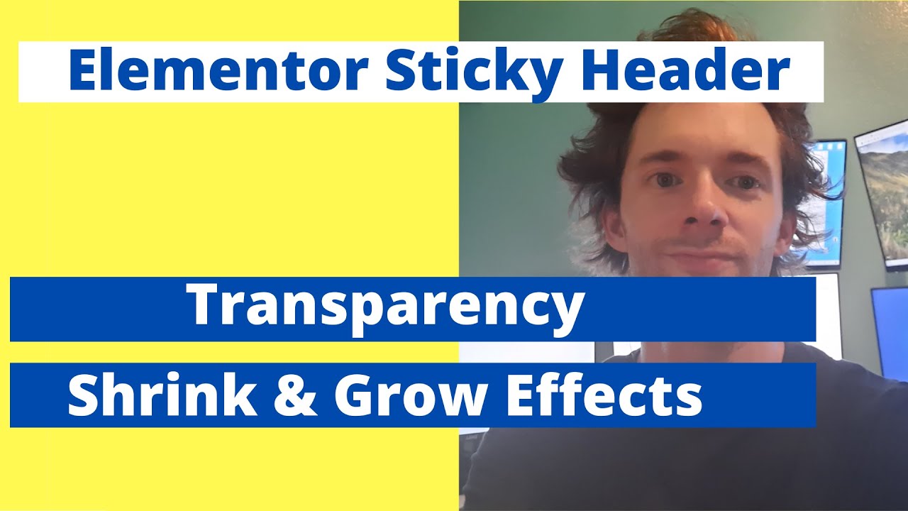 Elementor transparent sticky header (+ Shrink & Grow Effects!)
