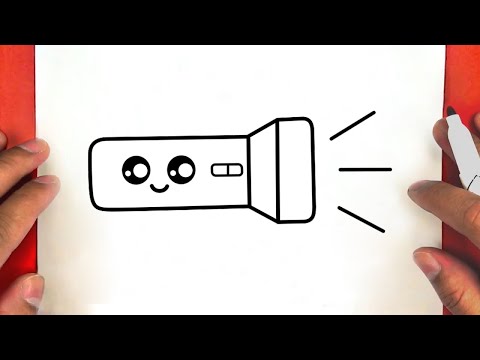 How to draw cute Flashlight | Draw Cute for Us