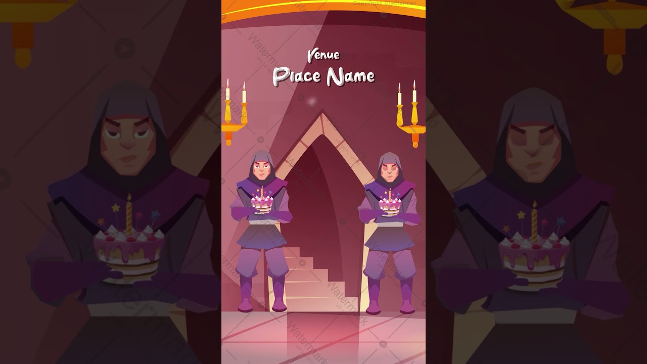 Princess Castle Animated Birthday Invitation Video | Princess Kid Birthday Party Invite | IM-2615