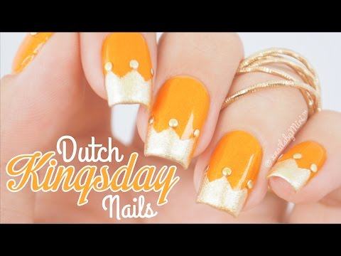 Crown Nail Tips || for Dutch Kingsday!