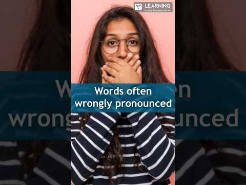 Words Often Wrongly Pronounced By People #shorts #vocabulary