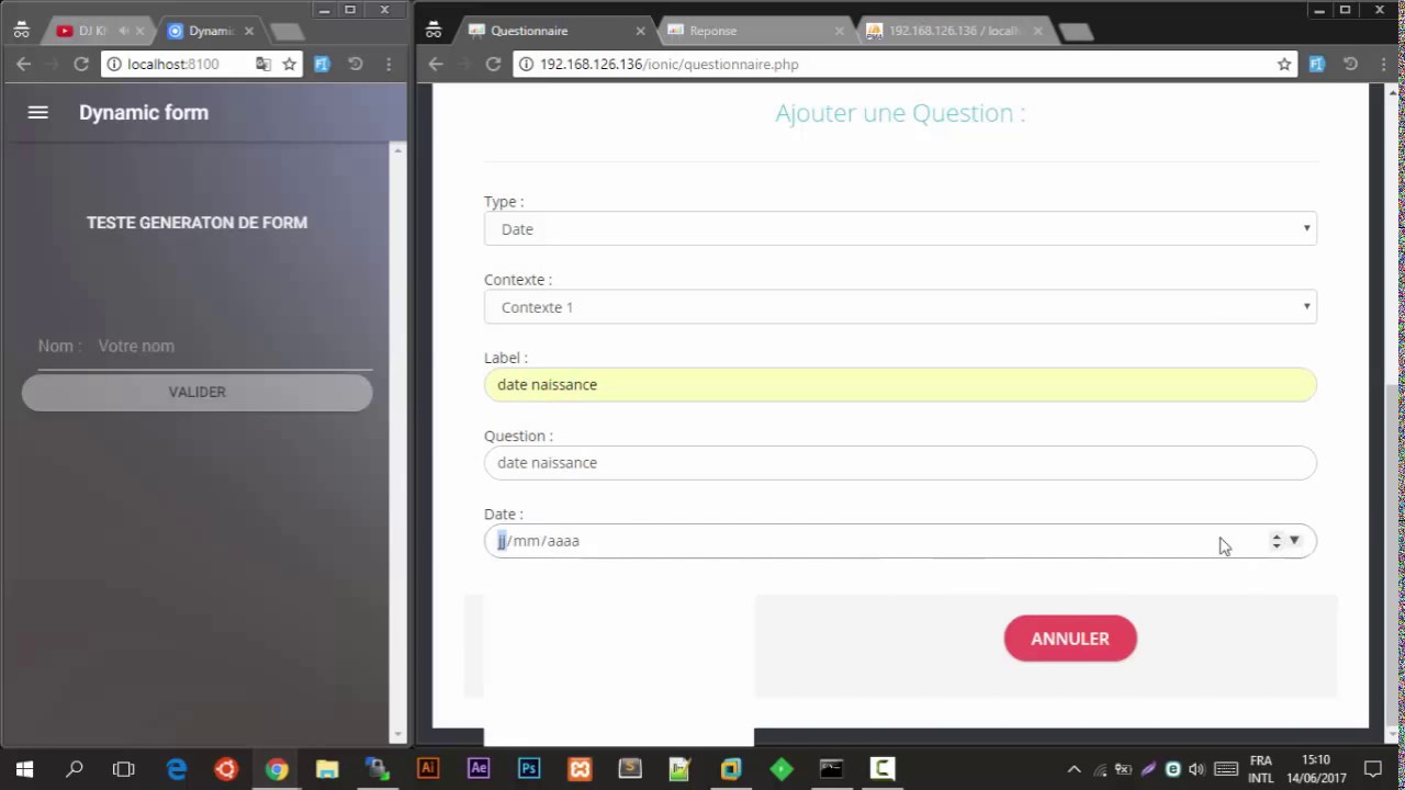 Dynamic Form IONIC 3