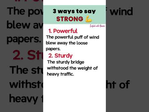 Expand Your Vocabulary: Synonyms for #strong #vocabulary #dailyuseenglish