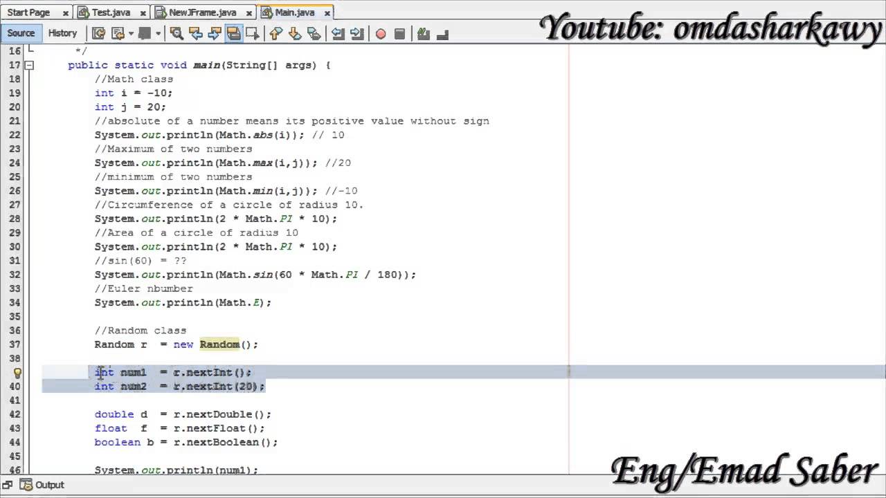 20 | Java Programming Course | Math and Random Classes