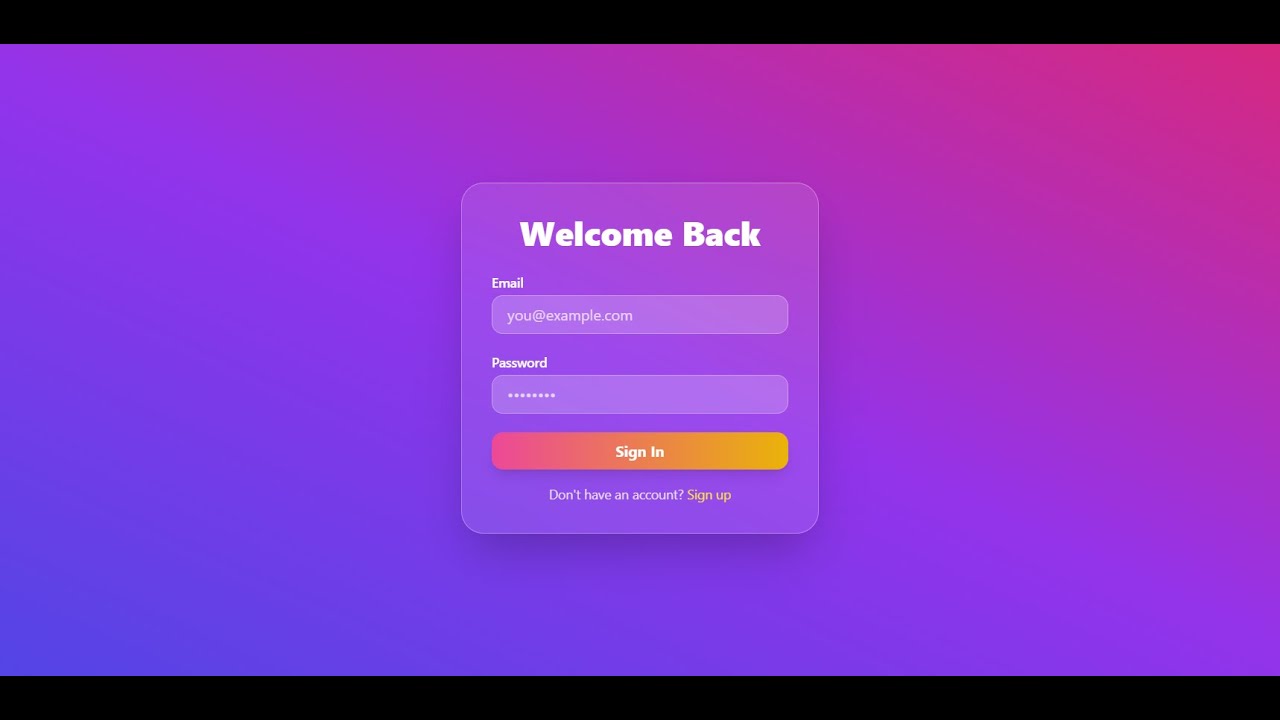 Tailwind CSS Login Page | Responsive + Animated Form Design