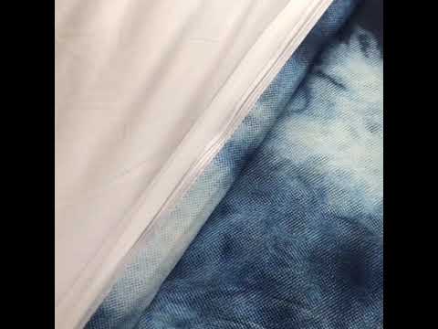 Blue Tie-dyed print bedding set is prepared for you