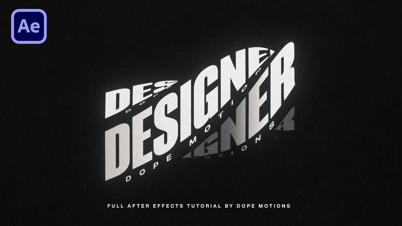 Creative Text Animation in After Effects - Full Tutorial - No Plugins