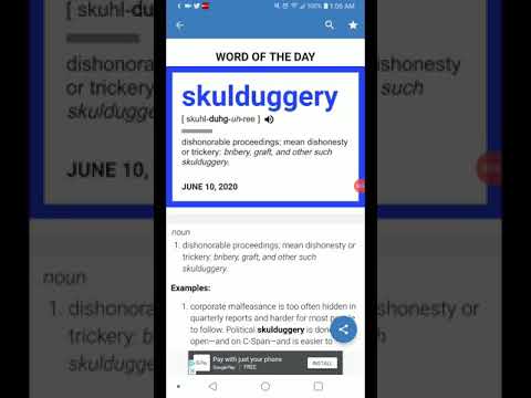 Word of the Day: 6-10-20 Skulduggery