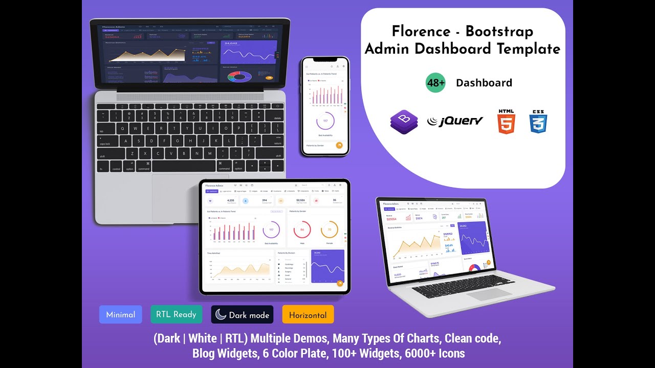 Beautiful RTL Light Bootstrap Admin Dashboard – Florence Admin Panel