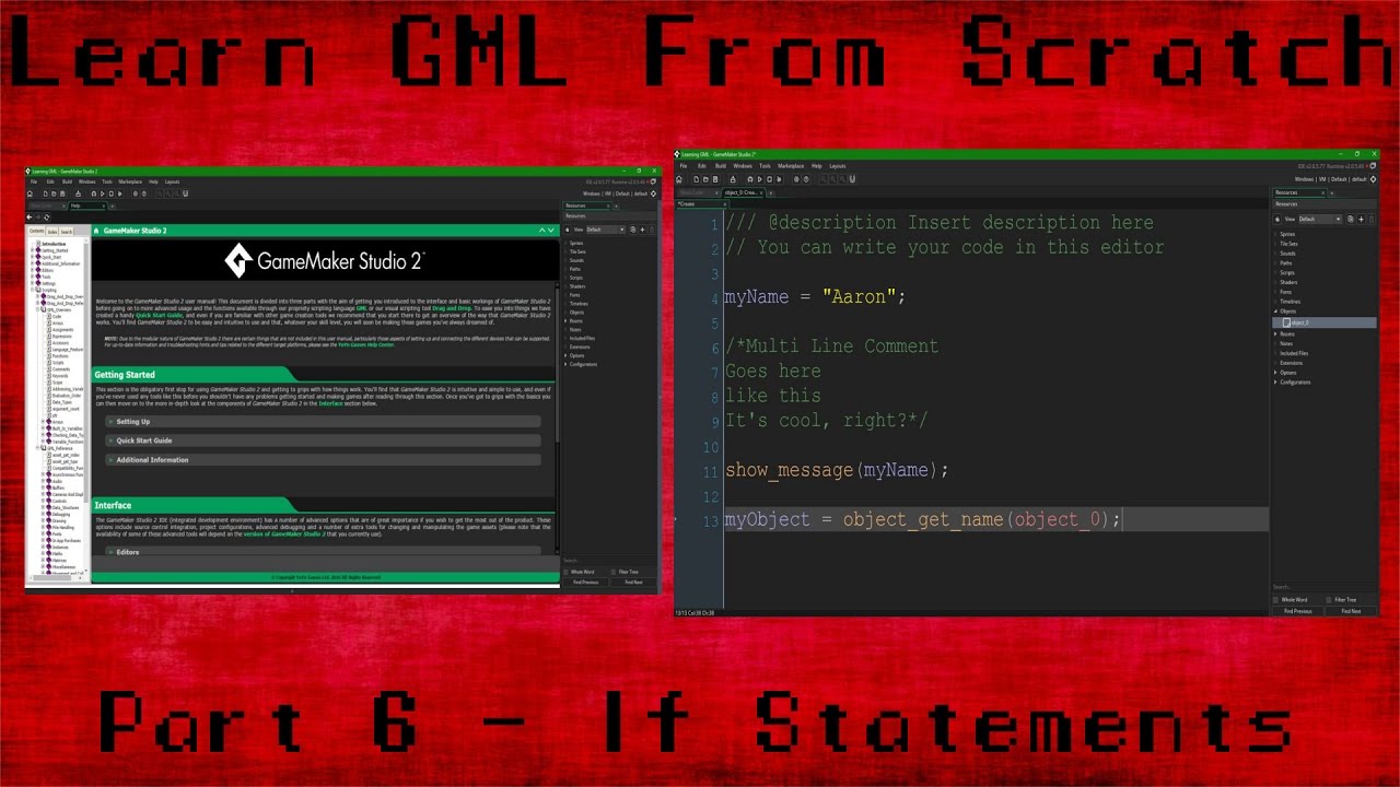 [GAMEMAKER STUDIO 2] Learn GameMaker Language Part 6 – If Statements