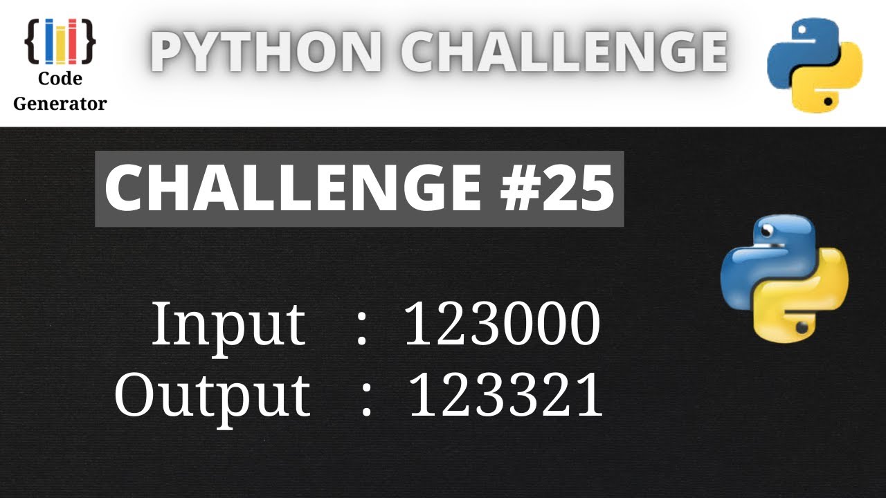 Python Challenge Program | #25