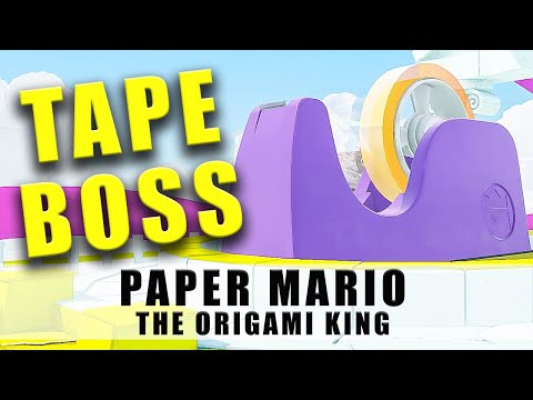 Paper Mario The Origami King Tape Boss Fight tips How to beat Sticky Tape