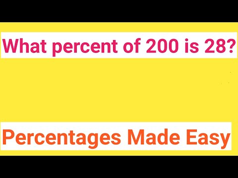 What percent of 200 is 28?