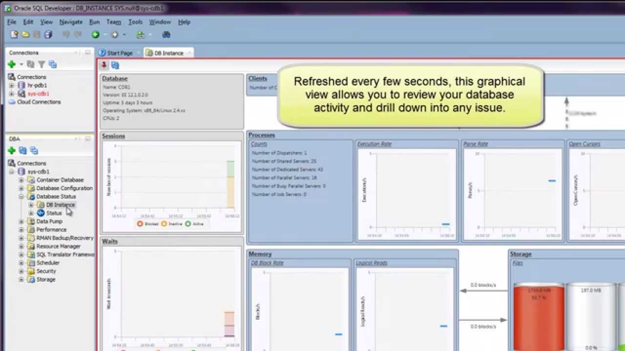 DB Instance Viewer in SQL Developer 4.1