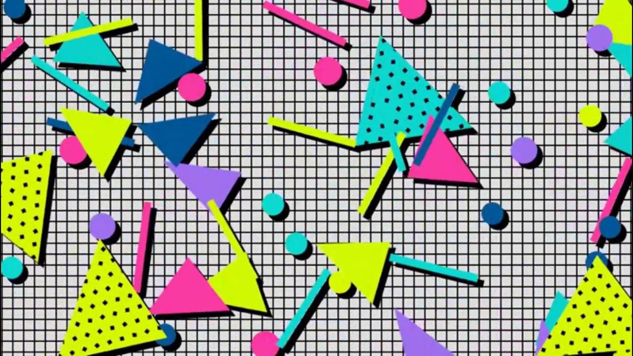 Retro Geometric Shapes  -   Retro 80s Motion Graphics   -   Background Video For Edits