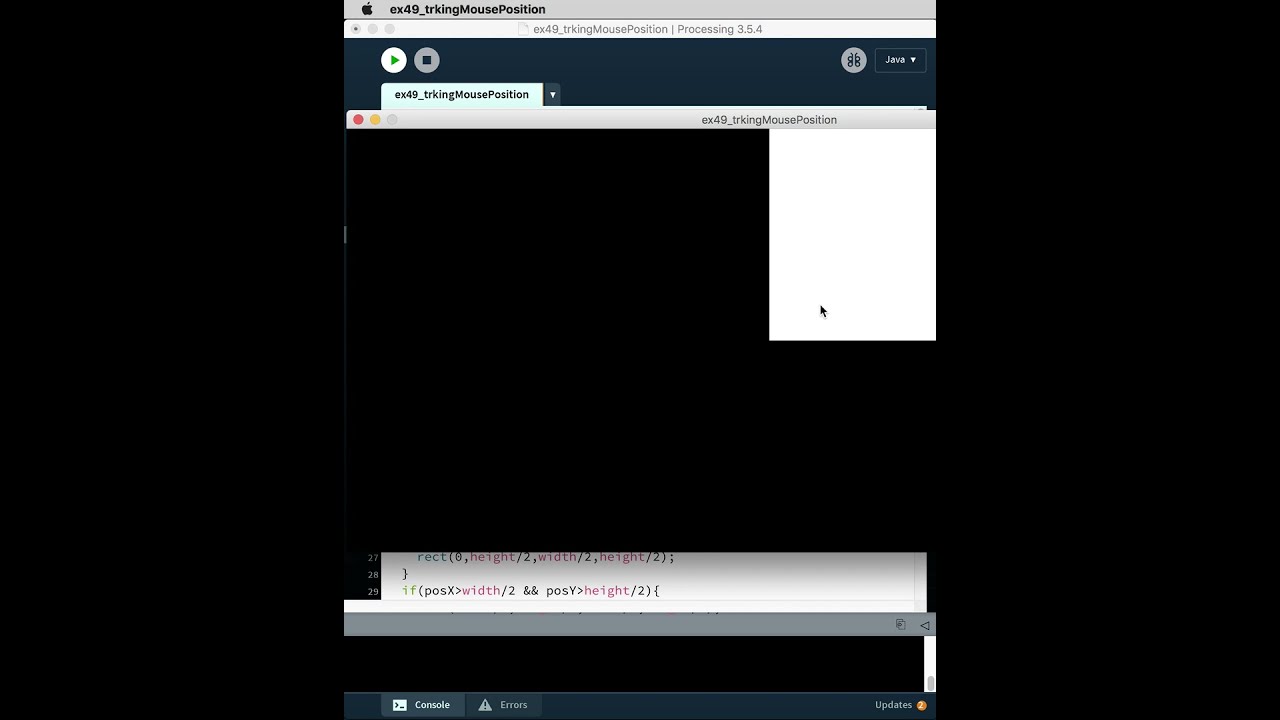 processing ex49 tracking mouse position