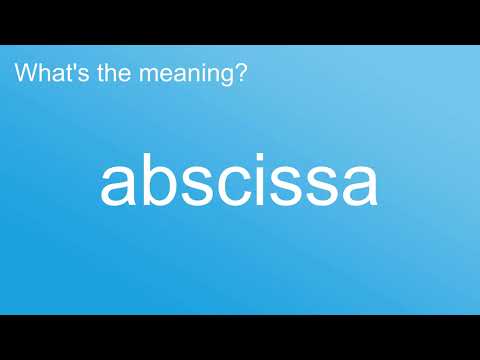What's the meaning of "Abscissa", How to pronounce? #meaning #pronunciation #Dictionary
