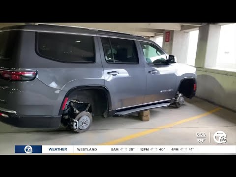 Police investigation string of car thefts taking place inside of DTW parking garages