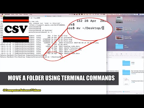 How to MOVE a Folder Using Terminal Commands On a Mac Computer - Basic Tutorial | New