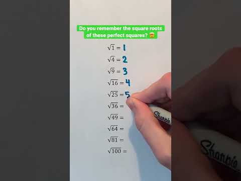 Do you remember the square roots of these perfect squares? ???? #Shorts #math #maths #mathematics