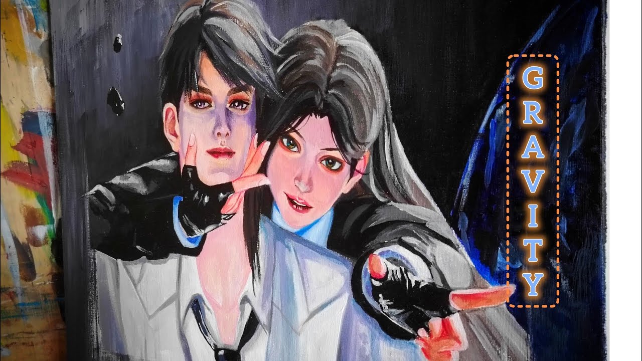 | Gravity | Big canvas portrait 💫🧡