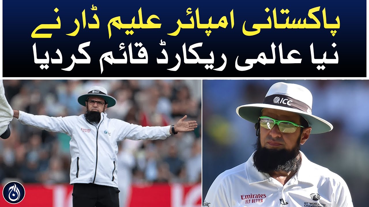 Aleem Dar Makes History as First Umpire to Officiate International ...