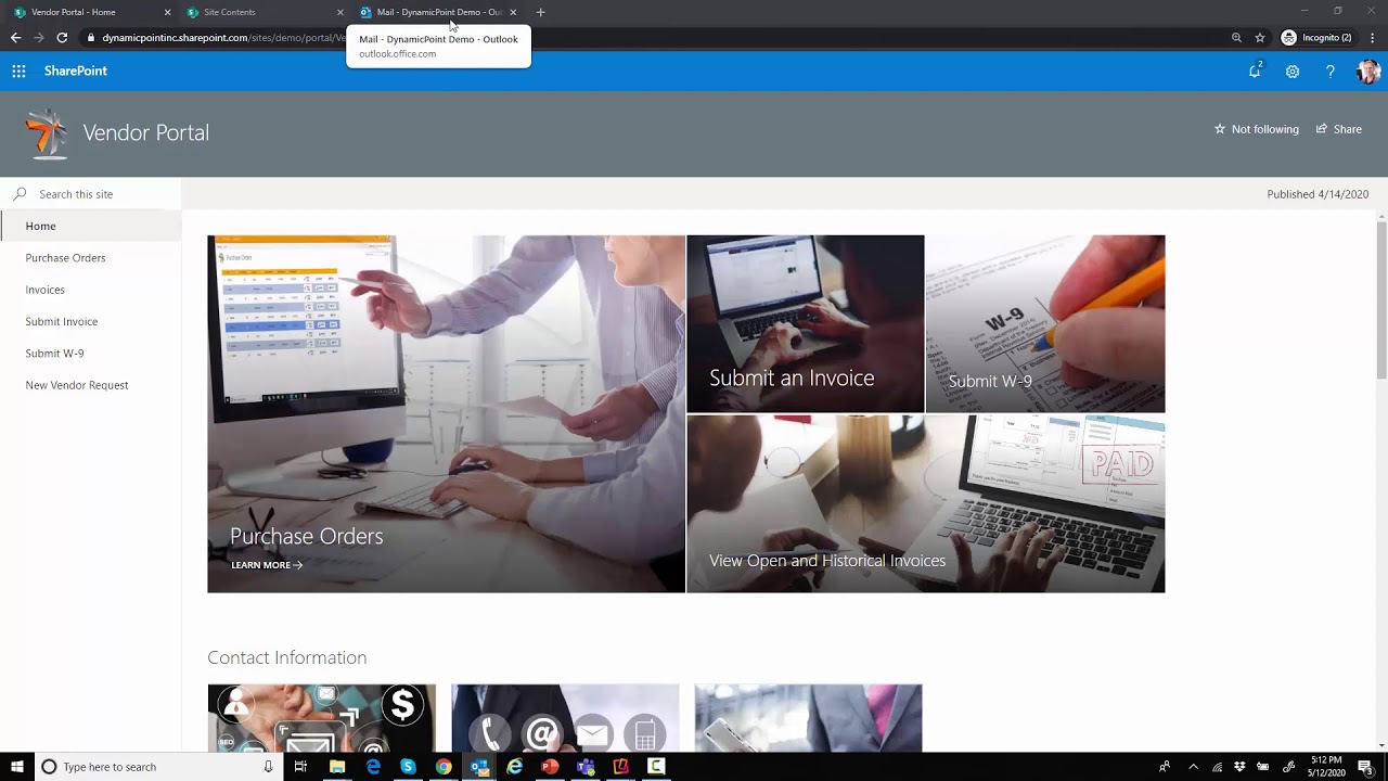 Manage Vendor Onboarding Using an Office 365 Portal